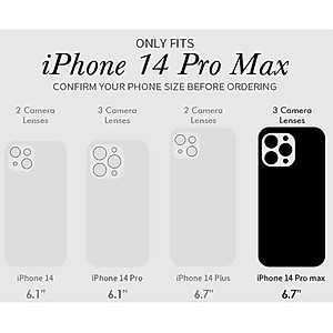 CUSTYPE Compatible with iPhone 14 Pro Max Case Wallet with Card Holder,360 Rotation Ring [Two-Way Stand],Leather Zipper Wallet Case with Crossbody Strap for iPhone 14 Pro Max,6.7 Inch,Black