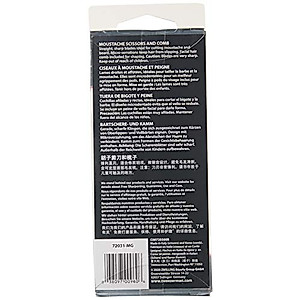 Tweezerman G.E.A.R. Moustache Scissors and Comb Model No. 72031-MG, Black