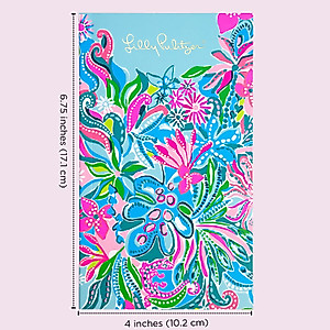 Lilly Pulitzer On The Go Agenda Set, Undated Monthly Pocket Planner with Black Ink Pen, 12 Month Annual Organizer with Notes Pages, Monthly Calendars, and Yearly Overviews, Golden Hour