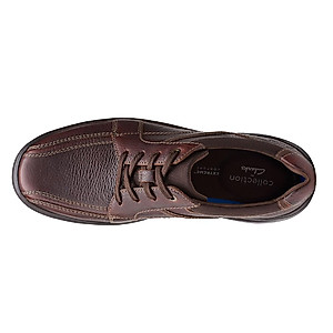 Clarks Men's Bradley Walk Oxford, Brown Tumbled Leather, 11 Wide