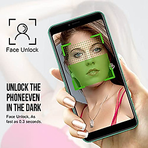 KXD EL 6C Android Phone 5.5”Full Screen Mobile Phone 8MP Camera Dual SIM Card with 64GB Expandable MicroSD Smartphone 16GB ROM 4G Unlocked Cell Phone US Version Green