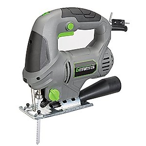 Genesis GJS500 5-Amp Variable-Speed Orbital Jigsaw with Blades