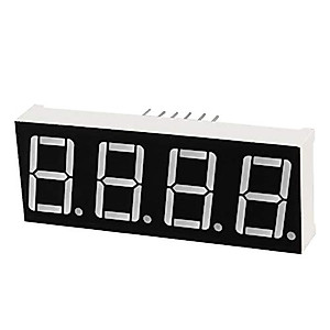 uxcell Common Cathode 12Pin 4 Bit 7 Segment Display 1.98 x 0.75 x 0.31 Inch 0.55" Red LED Display Digital Tube 2pcs