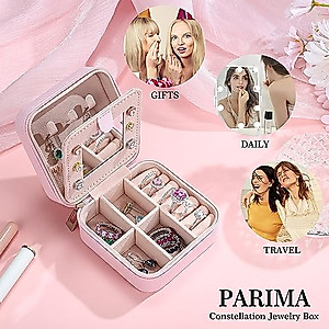Parima Travel Must Haves Jewelry Box, Constellation Jewelry Box | Small Jewelry Organizer Box | Necklace Earrings Ring Box | Mini Travel Jewelry Case for Girls Jewelry Box -Taurus