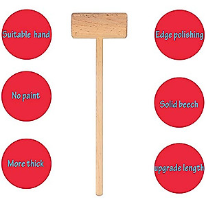 8.26" Wooden Crab Mallets Crab Hammers Lobster Seafood Crackers (32 Pcs)