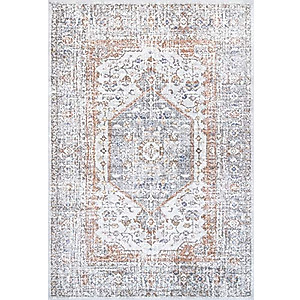 nuLOOM Jacquie Vintage Floral Area Rug, 9' x 12', Silver