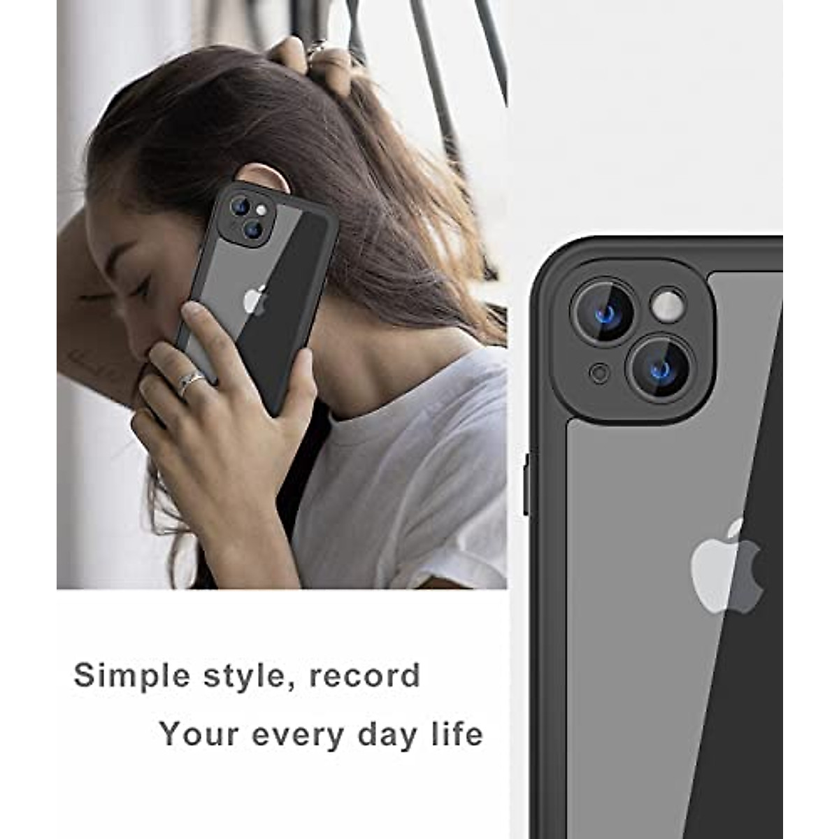 Dewfoam Design for iPhone 13 Mini Waterproof Case, Shockproof Dustproof Phone Case for iPhone 13 Mini with Screen Protector, Full Body Protective Case for iPhone 13 Mini Cover 5.4'' (Black)