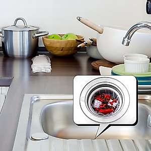 500 Pcs Disposable Mesh Sink Strainer Bags, Kitchen Sink Strainer Filter Mesh Bag Anti Clogging Elastic Kitchen Sink Strainer Mesh Trash Bag, Fits Most Sizes of Sink Strainer (3.9 x 4.3 Inch)