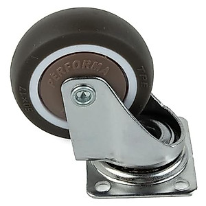 Casters Swivel casters Heavy Duty 4pcs 2inch Soft Rubber Silver Roller Wheel for Platform Trolley Chair Household Accessori casters Wheels Workbench