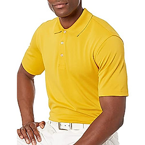 Amazon Essentials Men's Regular-Fit Quick-Dry Golf Polo Shirt (Available in Big & Tall), Golden Yellow, XX-Large