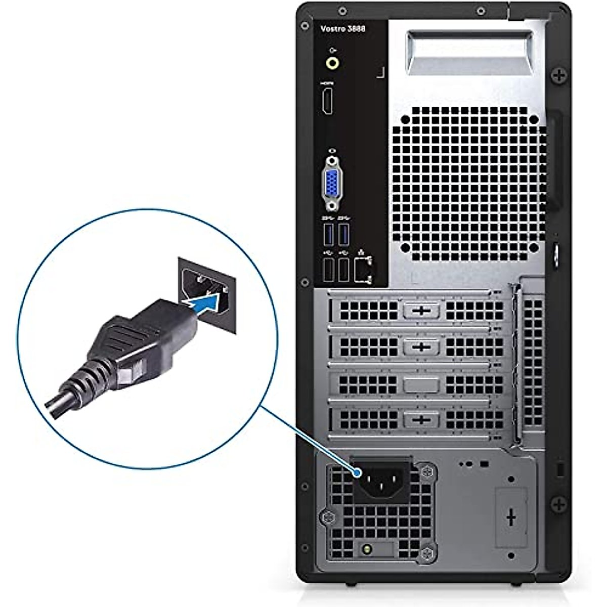 Dell Vostro 3888 Business Desktop Computer, Intel Hexa-Core i5-10400 up to 4.3GHz (Beats i7-7700), 32GB DDR4 RAM, 1TB PCIe SSD + 1TB HDD, DVDRW, 802.11AC WiFi, Bluetooth, HDMI, VGA, Windows 10 Pro