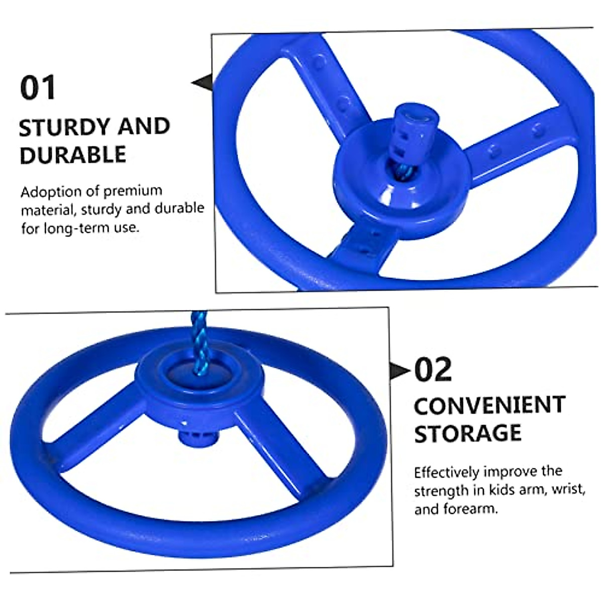 Gogogmee Ninja Wheel Kids Gym Equipment Round Swings for Kids Outdoor Outdoorswing Indoor Gym Ring Steering Wheel Swing Outdoor Gym Exercise Swing Ring Heavy Duty Kids Swing Gymnastic Rings