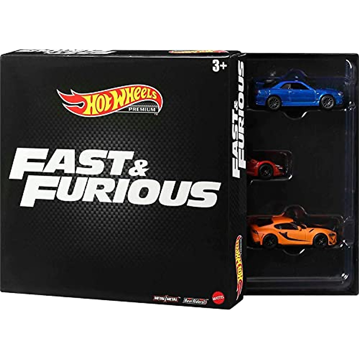 Hot Wheels Premium Cars Fast & Furious Premium Bundle, Gift for Fans & Collectors (HJC15)