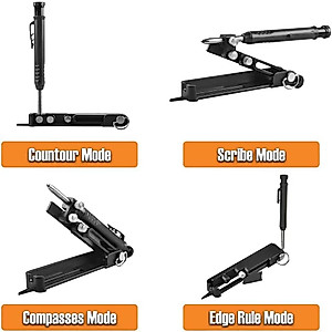 Versatile Scribing Tool, Scribing Tool with Deep Hole Carpenter Tracer Pencil for Woodworking Scribing Tool Wood Scribing Tool Construction Floor Corner Measurement tool