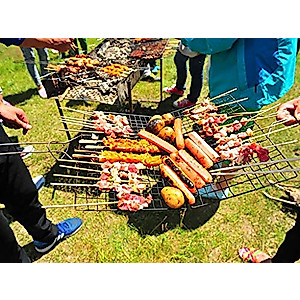 FLYPARTY 200Pcs Bamboo Skewers - 4mm Thick 16 Inch Premium Natural BBQ Bamboo S'Mores Skewers Marshmallow Roasting Sticks,Perfect for Hot Dog Kebab Sausage Camping Party Craft Projects (16 inch)