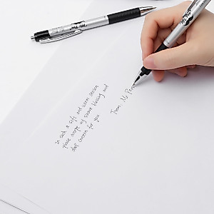 Mr. Pen No Bleed Pens, Bible Pens, Fine Tip, Black, Pack of 6