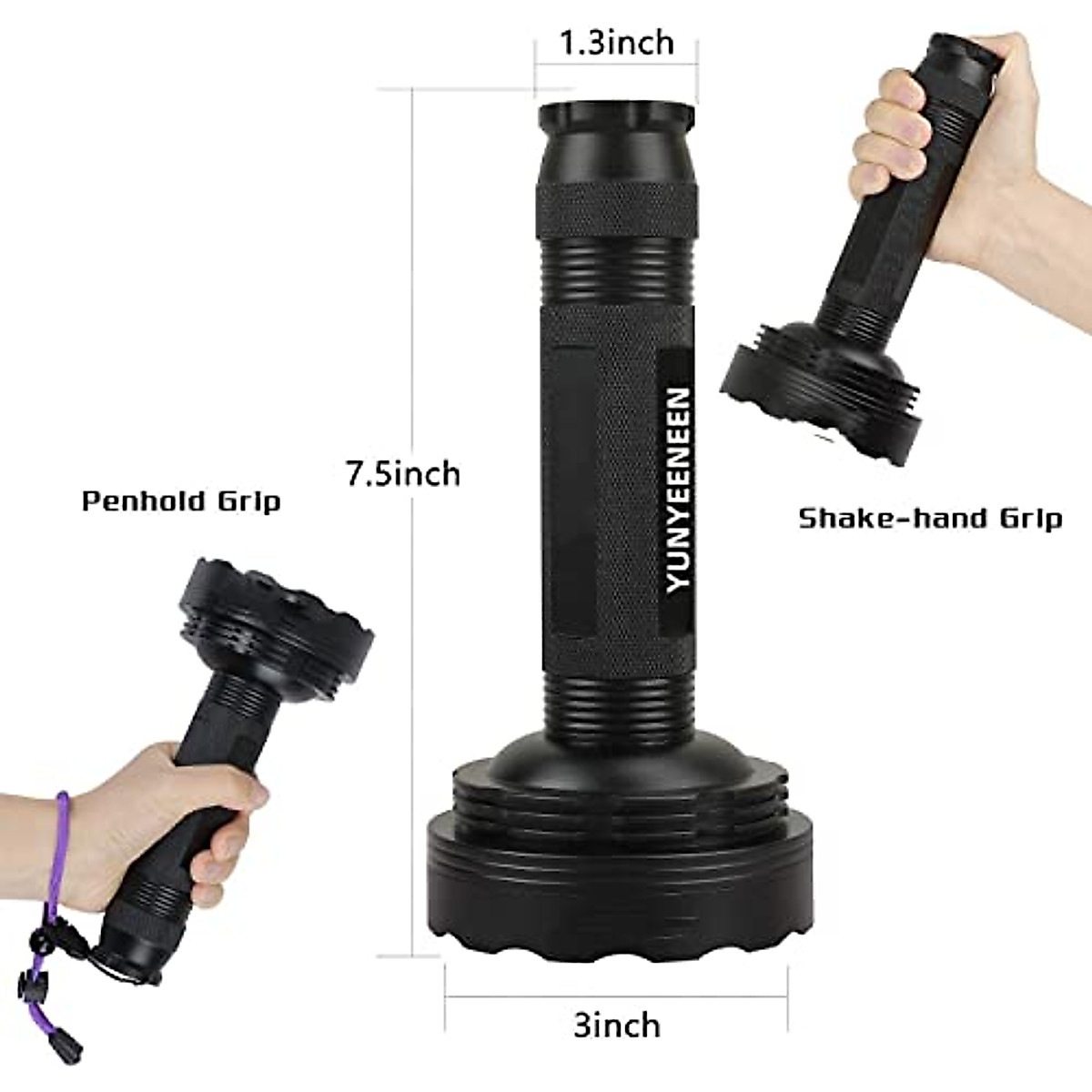 UV Blacklight Flashlight, Super Bright 128 LED Pet Dog Cat Urine Detector light Flashlight for Pet Urine Stains, UV Black light Flashlight for Bed Bugs, Scorpions Hunting