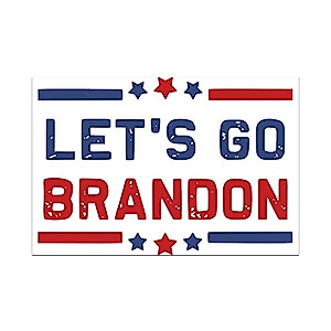 Funny Tool Box Magnet Sign - 4x6 in. FJB Let's Go Brandon Red White and Blue Stars