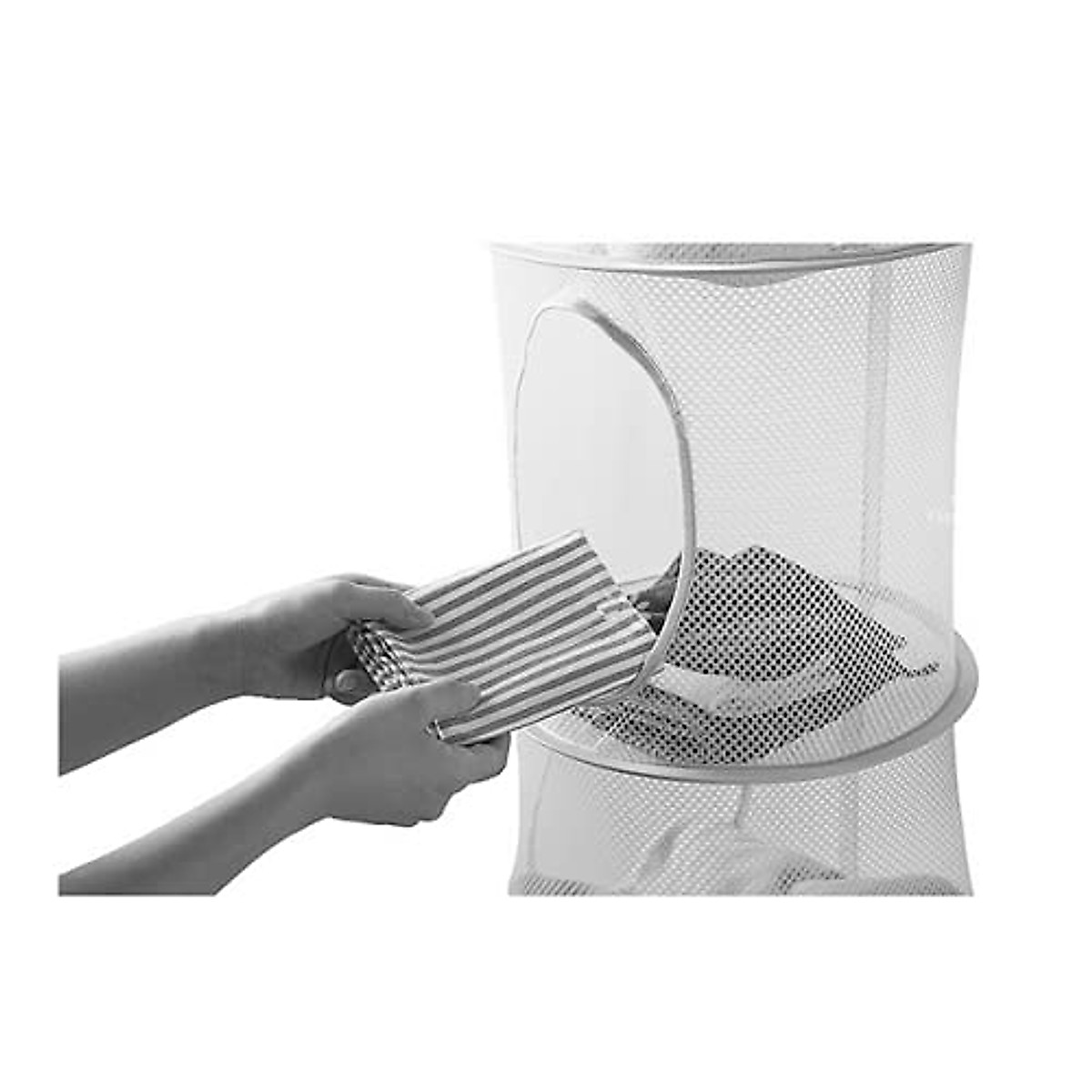 4 Tier Storage for Stuffed Animals,Storage Organizer,43.5 x12" Hanging Mesh Storage Basket with 2"Hooks,Folding Basket for Store Gloves,Shawls, Hats,Mittens, Attaches Easily to Any Rod -Grey