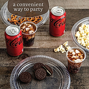 StockHomery 9 Inch Clear Plastic Plates in Bulk 120 Pack - Disposable Plates Microwavable Recyclable, Leak Proof Household Essentials for Party, Travel and Any Events