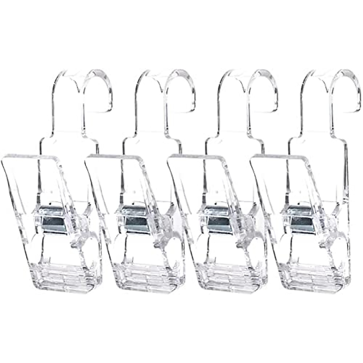 YEBIAO Laundry Hooks with Clips,Acrylic Clothes Pins,Acrylic Hooks with Clips，Bathroom Organizer Hook Multi-Purpose Clips