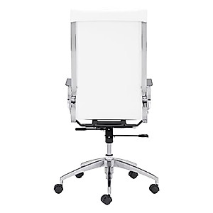 Zuo Glider Hi Back Office Chair, White
