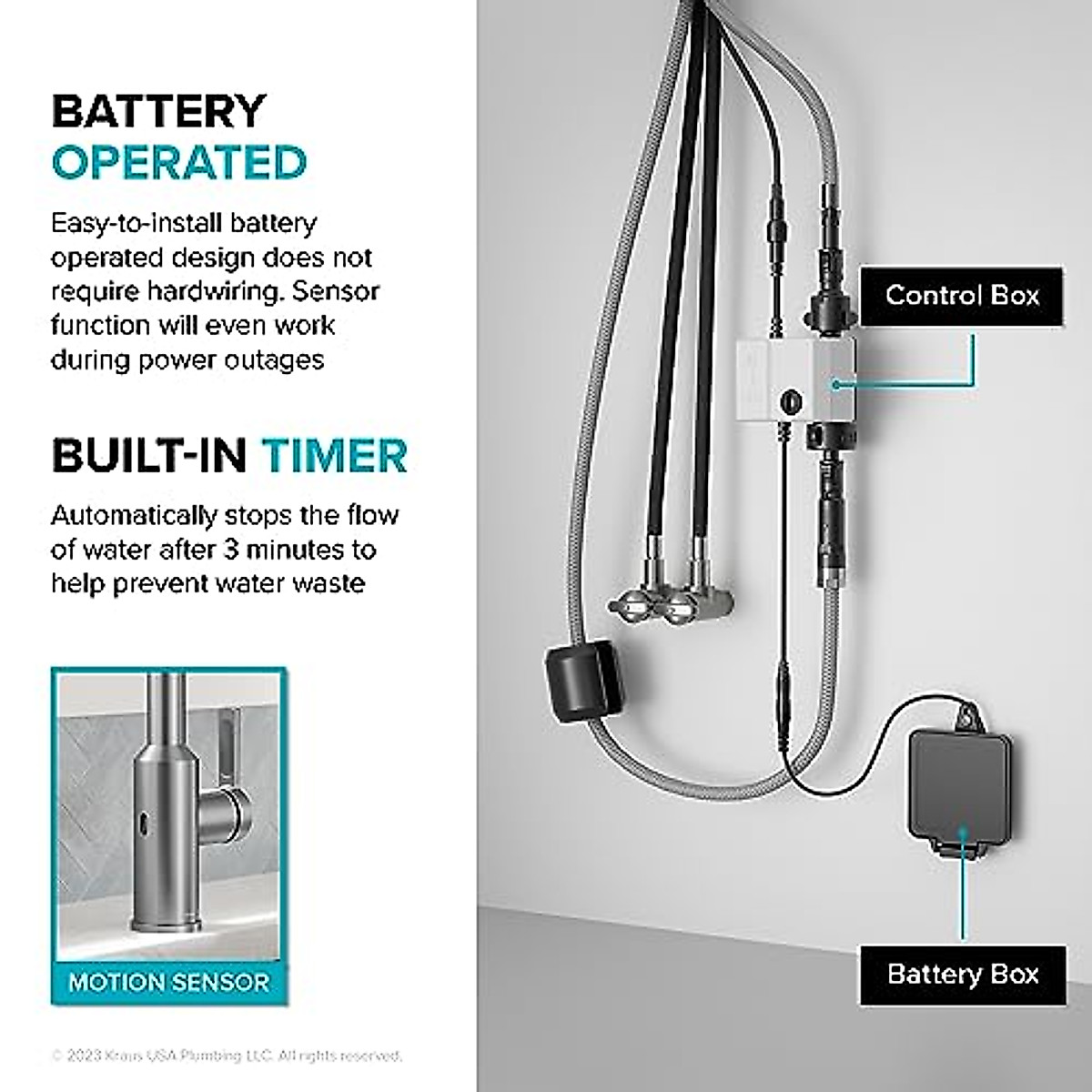 KRAUS Oletto Touchless Sensor Pull-Down Single Handle Kitchen Faucet in Spot-Free Stainless Steel, KSF-2830SFS