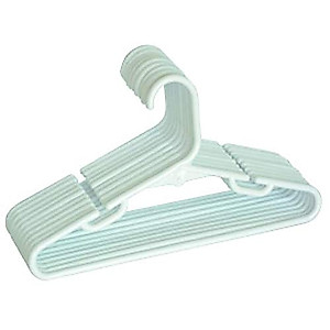 Mainstay Children's Hangers, White, 10 Hangers (Pack of 3)