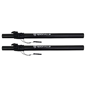 Rockville RVSM1 Pair of Near-Field Studio Monitor Stands w/ Adjustable Height,Black