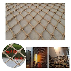 Retro Hemp Rope Decorative Net, Children's Safety Net, Sturdy Mesh Cloth Woven Material, Bar Restaurant Photo Wall Garden Playground Protective Rope Net, Climbing Net, Custom Size ( Size : 1*7m )