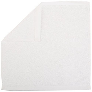 Amazon Basics Cotton Hand Towel - 24-Pack, White & Fast Drying, Extra Absorbent, Terry Cotton Washcloths - Pack of 24, White, 12 x 12-Inch