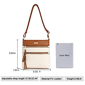 CLUCI Crossbody Purses for Women, Zipper Pocket Adjustable Strap, Soft Leather Women's Shoulder Handbags