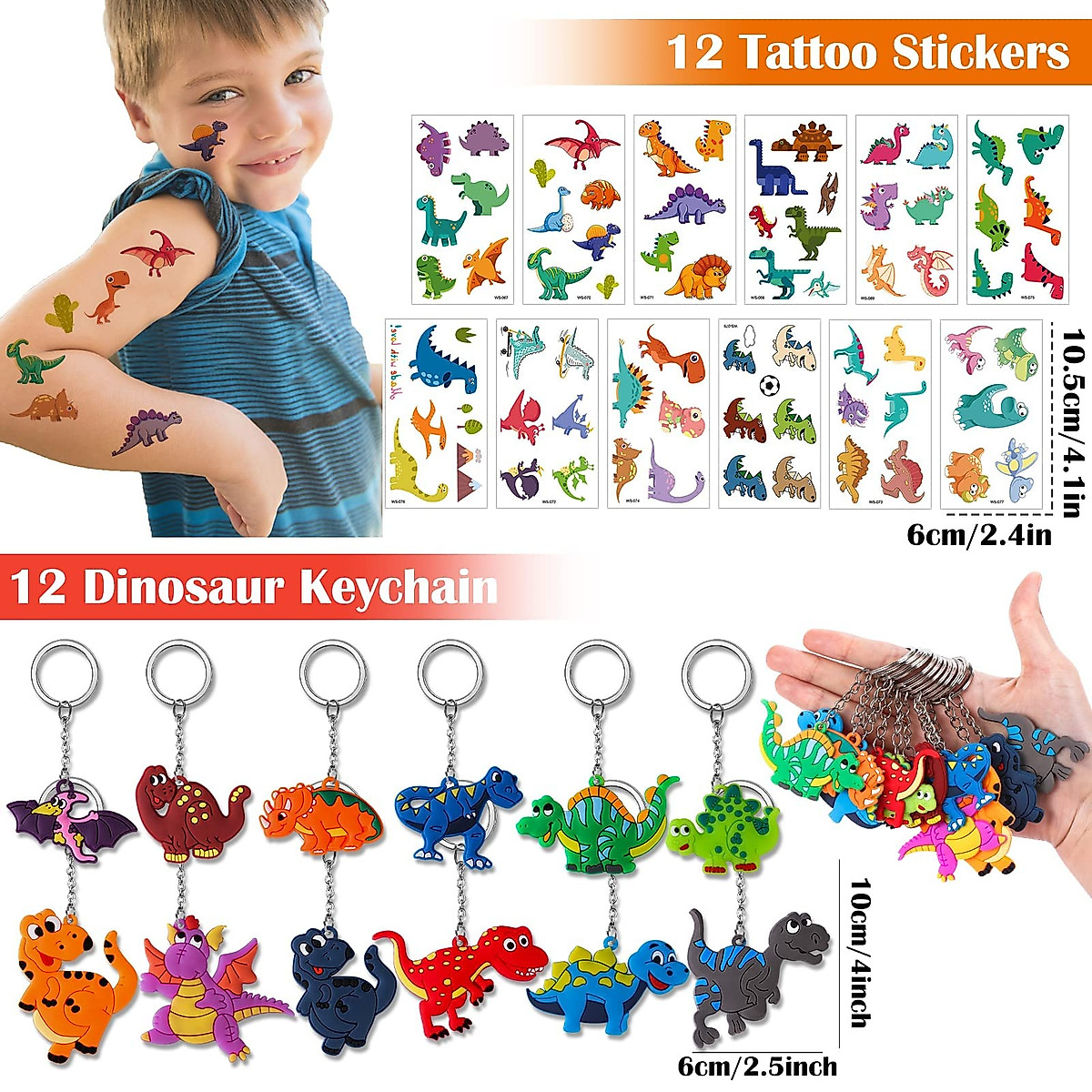 Golray Dinosaur Party Favors Birthday Supplies Gift Box Dino Egg Model Puzzle Mask Stamper Slap Bracelet Keychain Tattoo Sticker Goody Bag Stuffer Pinata Filler 102Pcs Boy Kids Dinosaur Party Supplies