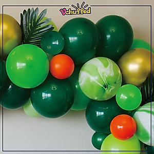 VCHUFFED Dinosaur Party Decorations Set | 123PCS W/Reusable Tapestry, Dinosaur Balloons, Jungle Balloons Garland | Perfect for Birthday, Graduation, Kids and Adults Party