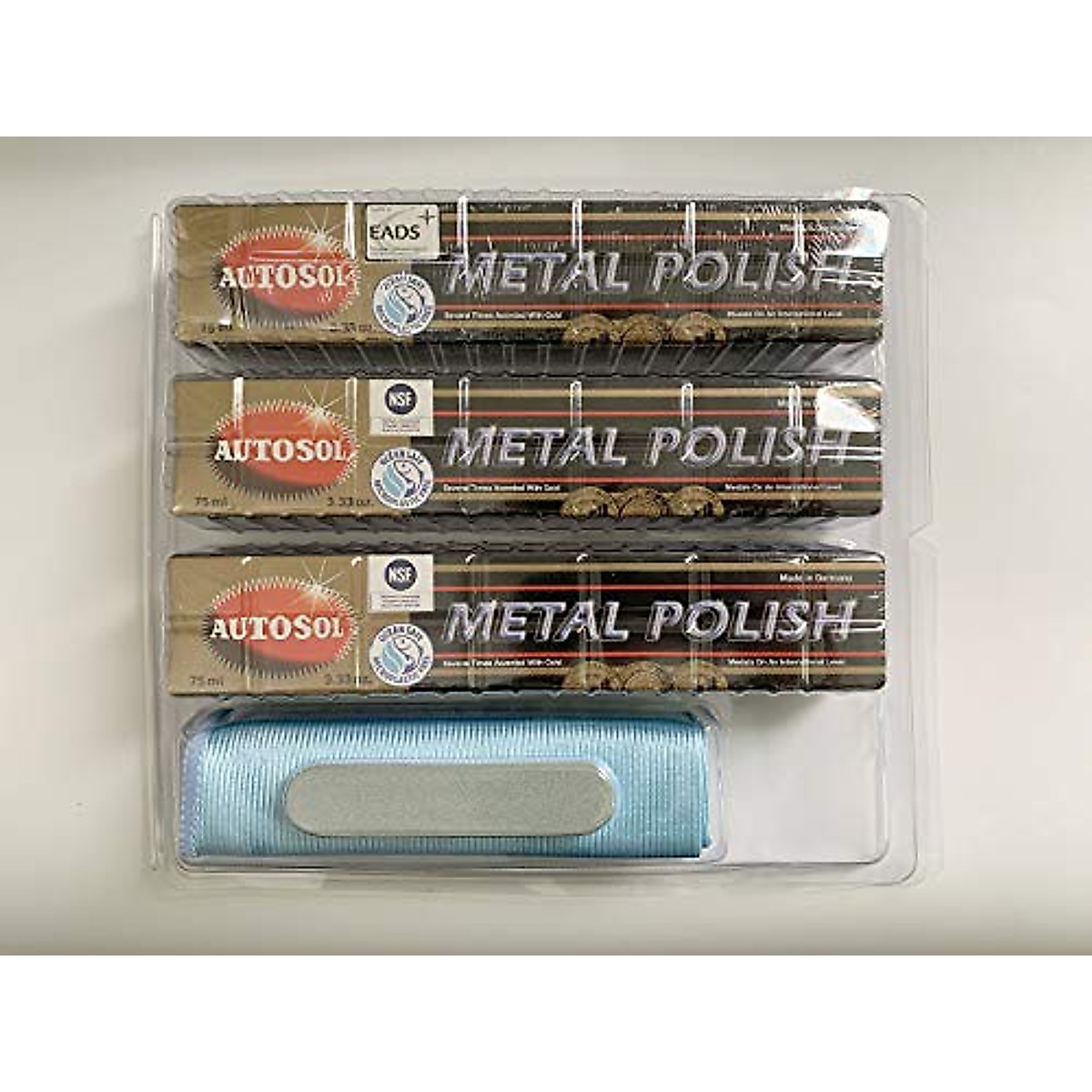 3 Packs Autosol Metal Polish 75ml/3.33oz for Car Metal Kitchen Cleaning Polishing Paste
