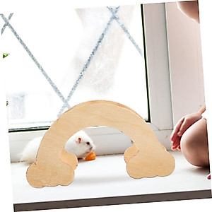 balacoo 2pcs Squirrels Wooden Castle Hamster Platform Critter Nation Small pet Toy Rabbit ramp Gerbils Climbing Ladder Parrot Decor Parrot Toys Wooden Hamster Toy Hamster Supplies to Climb