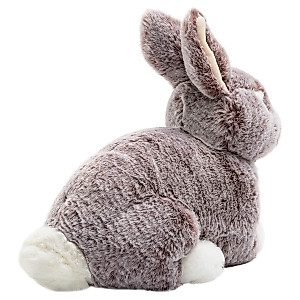 HollyHOME Plush Rabbit Stuffed Animal Easter Super Soft Realistic Wild Bunny 10 Inches Brown