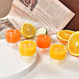 HyHousing 80 Pack Dessert Cups, Hard Disposable Shot Glasses Plastic Drink Glasses Ideal for Home Daily Life Party Wedding Drinking Dessert Ice Cream (2 Oz)