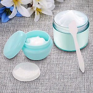 VEAIDE Travel Accessories Toiletry Containers, 1 oz Plastic Little Jars for Creams, Compact Travel Size Containers with Leak proof Lids for Face Hand Body Cream (6 Pieces)