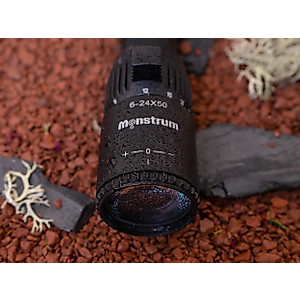 Monstrum G2 6-24x50 First Focal Plane FFP Rifle Scope with Parallax Adjustment | ME308 Extended Offset Scope Mount | Bundle