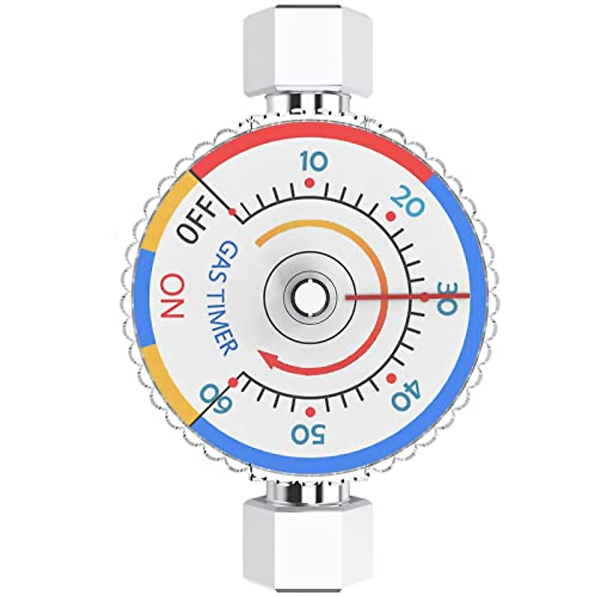 Gas Safety Timer Automatic Shut Off Valve Non-Electric for BBQ Grill & Kitchen Fireplace Natural Gas Propane Stop Device 1/2'' NPT Indoor Outdoor