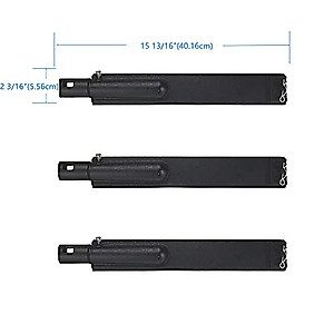 BBQSTAR 3-Pack BBQ Gas Grill Burners 15-13/16 Inches Cast Iron Pipe Burner Replacements for Nexgrill 720-0671, 720-0165, Charbroil Gas Grill Models