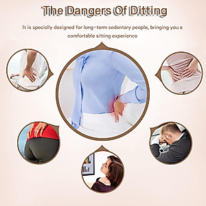 RUNLAIKEJI Office Chair Cushion,Non Slip seat Cushion with tie Straps,Semi-Enclosed one seat Cushion,Thickened and Soft Chair Cushion,Suitable for Dining Chairs,Office Chairs,Gaming Chairs,Armchair