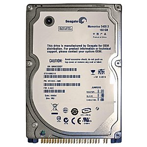 Seagate Momentus 5400.3 160 GB,Internal,5400 RPM,2.5" (ST9160821A) Hard Drive