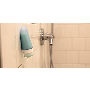 humangear GoToob Refillable Silicone, Clear/Green/Blue, Large (3oz),HG0187