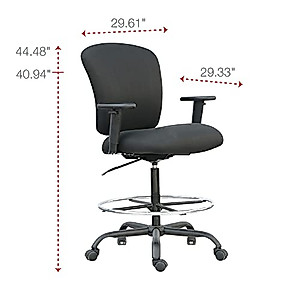 Alera ALEMT4610 Alera Mota Series Big And Tall Stool, Black