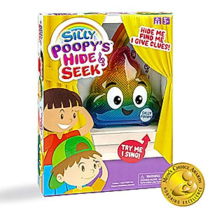 WHAT DO YOU MEME? Silly Poopy's Hide & Seek - The Talking, Singing Rainbow Hide & Seek Toy - Learning Toys for Toddlers 3-4 Years, Toddler Travel Toys, Hide and Seek Toys for Kids by Relatable