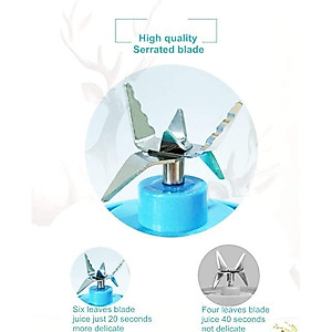 Portable Blender, Personal Blender, Small Fruit Mixer, Electric USB Rechargeable Juicer Cup, Fruit Mixing Machine Home,Travel (blue)