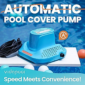 Vidapool Pool Cover Pump Automatic On Off,1/2 HP Submersible Water Pump, 2169GPH Sump Pump Inground/Above Ground with 25 Feet Power Cord for Swimming Pool Draining, Hot Tub, Basement, Window Well