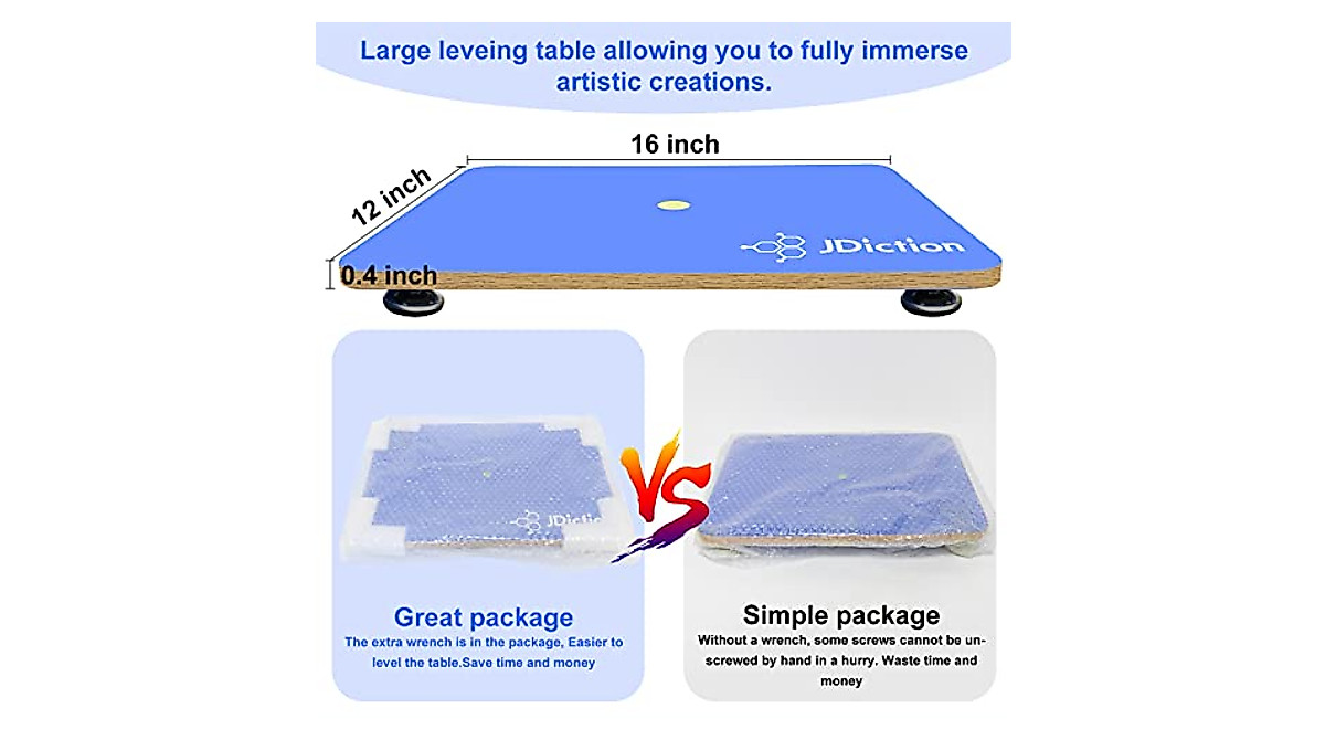 JDiction Resin Leveling Table for Flawless Art & Resin Projects